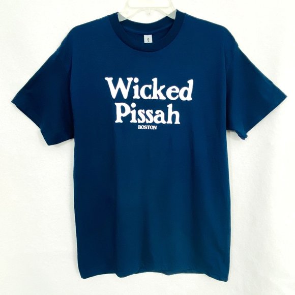 Gildan | Shirts | Boston Wicked Pissah Blue Tshirt Nwt Unisex | Poshmark